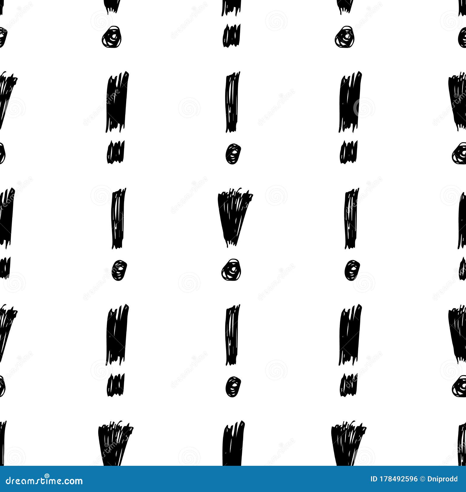 Seamless Pattern with Exclamation Mark Symbol Stock Vector ...