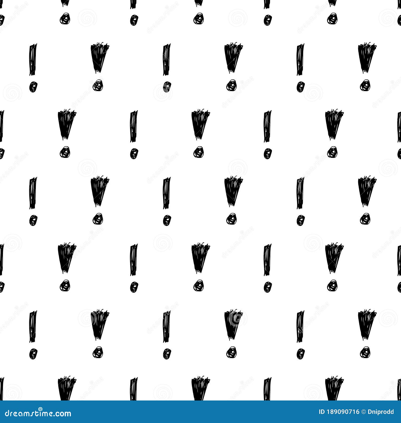 Seamless Pattern with Exclamation Mark Symbol Stock Vector ...