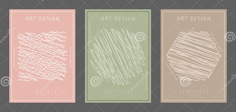 Scribbles. the Template of the New Trend Covers, Banners, Posters ...