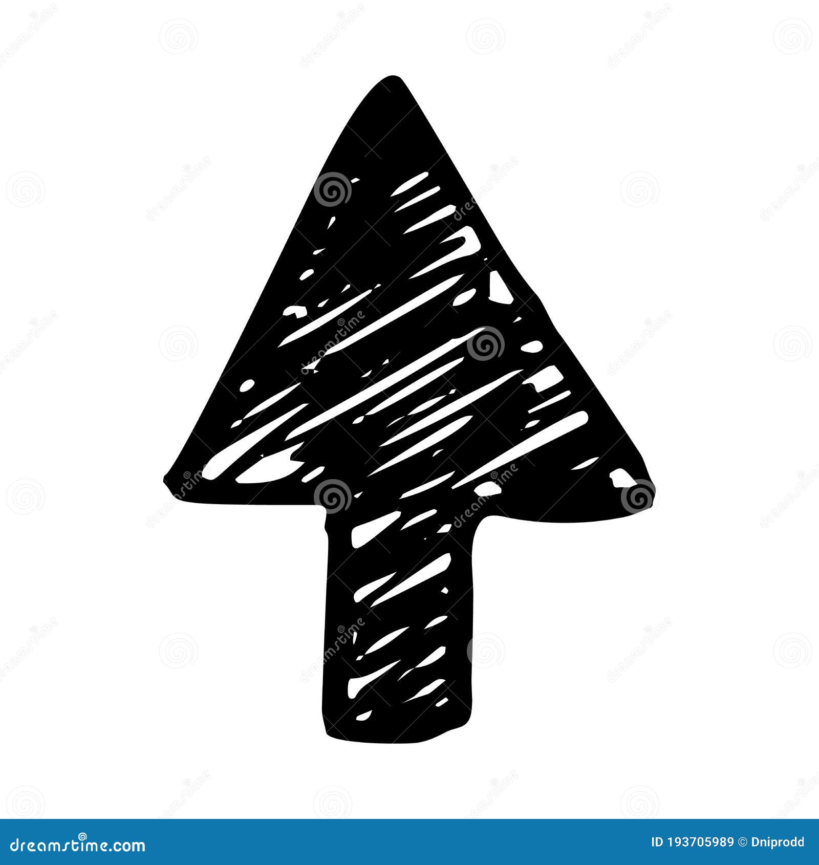Black Hand Drawn Arrow. Sketch of Doodle Arrow Stock Vector ...