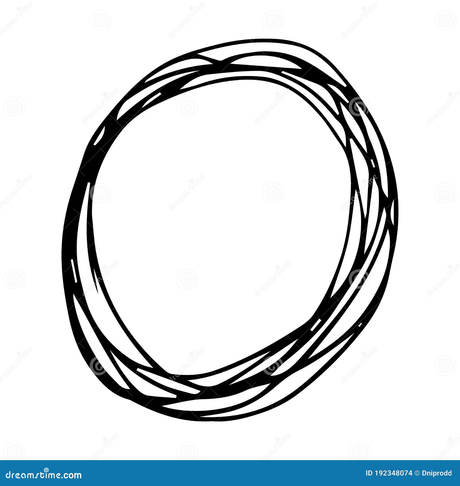 Hand drawn scribble circle stock vector. Illustration of highlight ...
