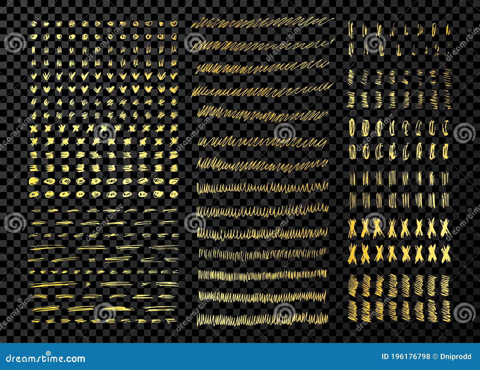 Set of Doodle Style Various Marker Borders, Wavy Lines and Strokes ...