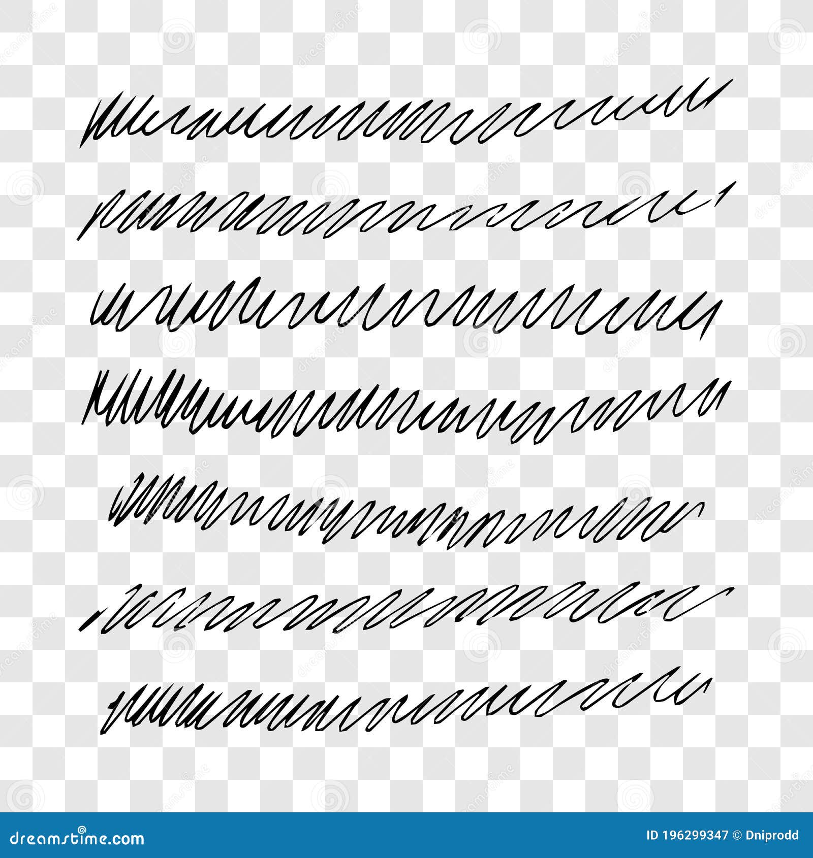 Set of Doodle Style Various Wavy Lines and Strokes Stock Vector ...