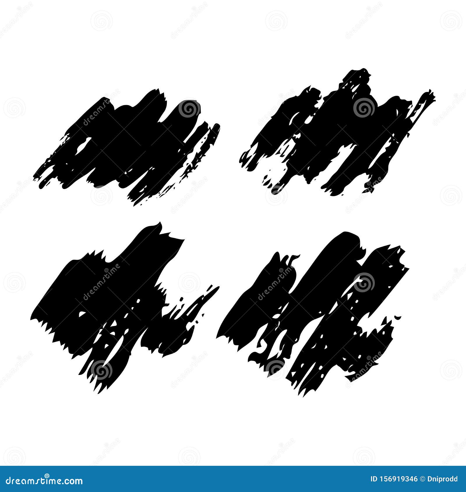 Hand Drawn Paint Scribble Stains Stock Vector - Illustration of mark ...