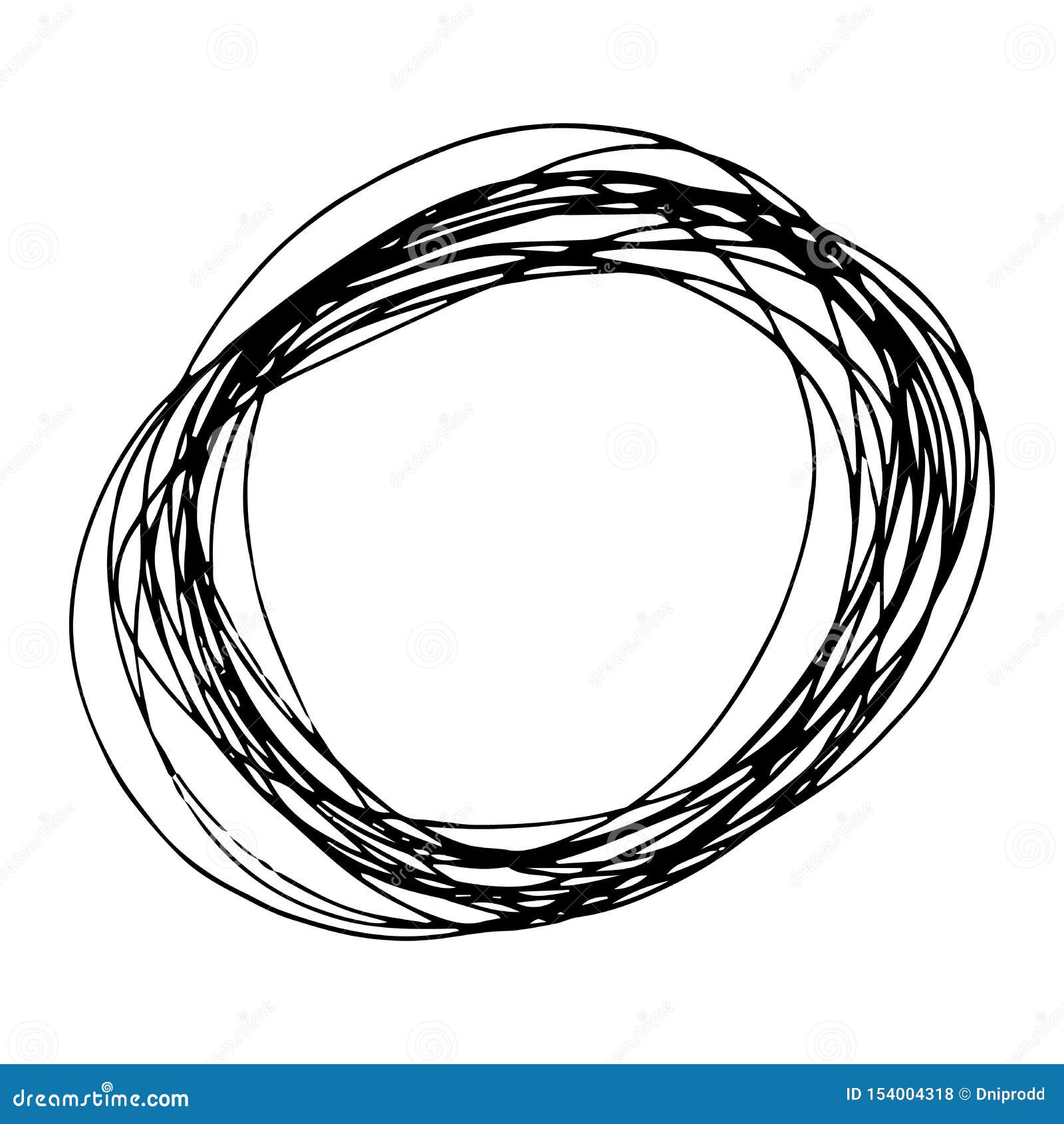 Hand Drawn Pencil Scribble Ellipse Shape Stock Vector - Illustration of ...