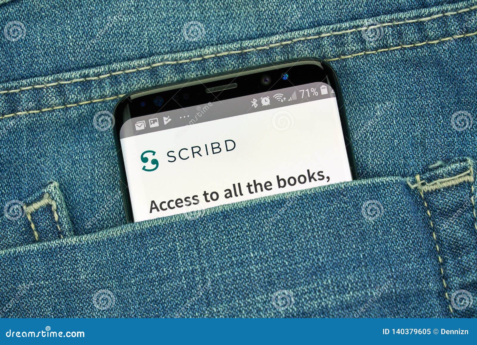 Scribd Mobile App on Samsung S8 Editorial Image - Image of information ...