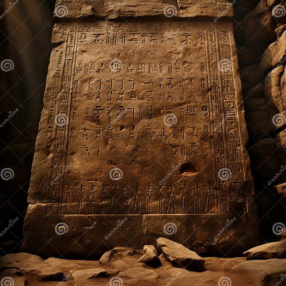 Script of the Ancients: Decoding Relic Inscriptions Stock Image - Image ...