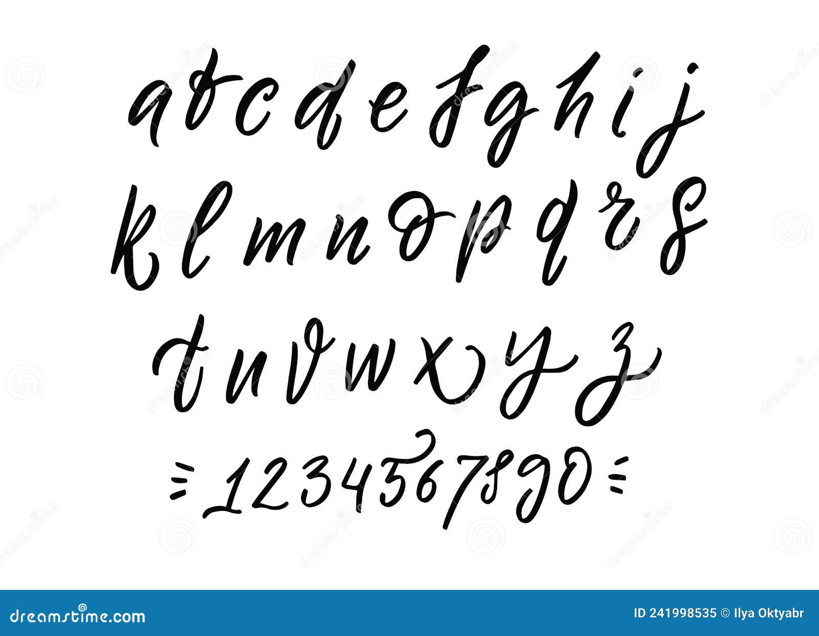 Script Calligraphy Decorative Style. Vector Lettering Type or Sign ...