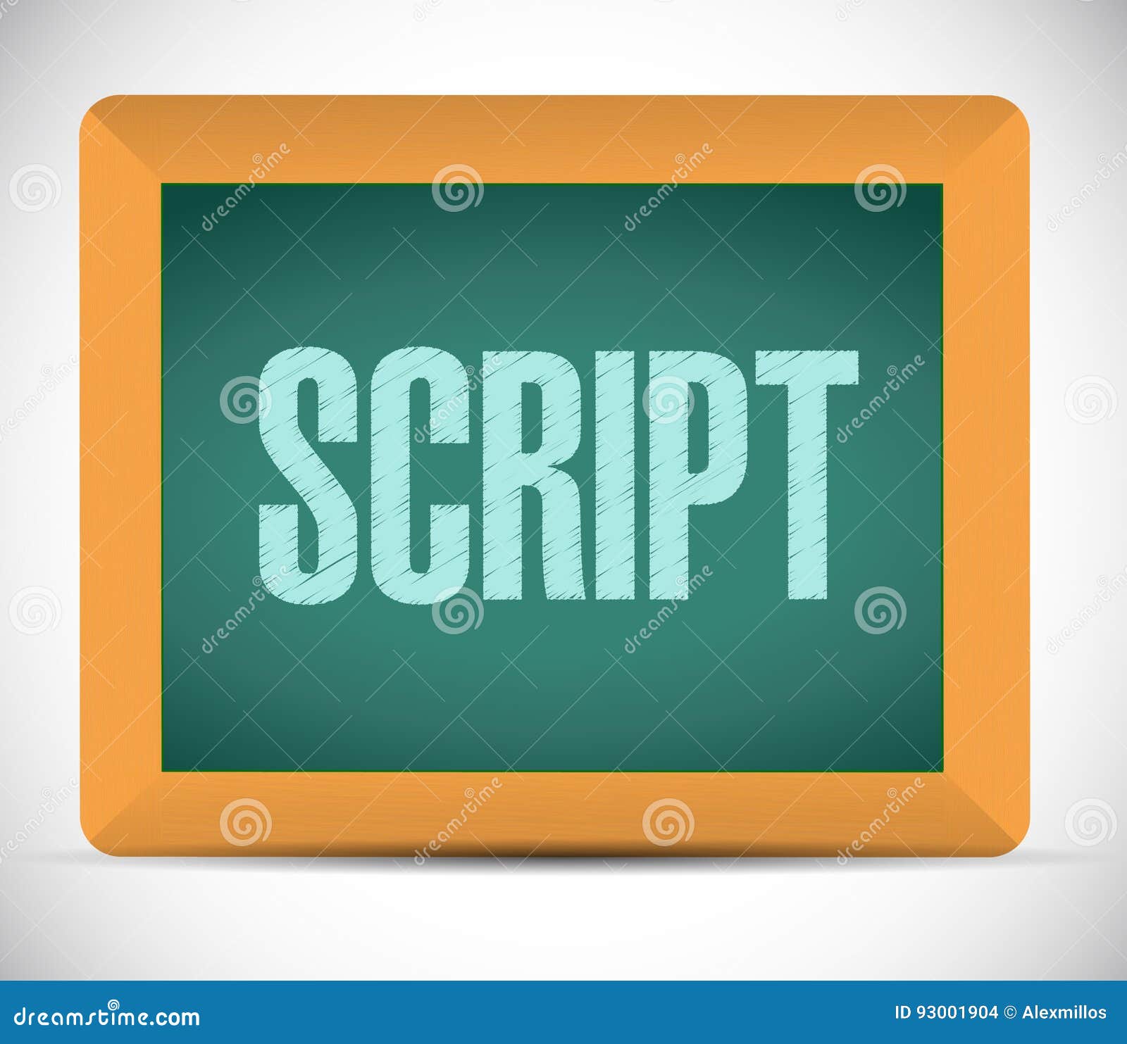 Script Chalkboard Sign Concept Illustration Stock Illustration ...