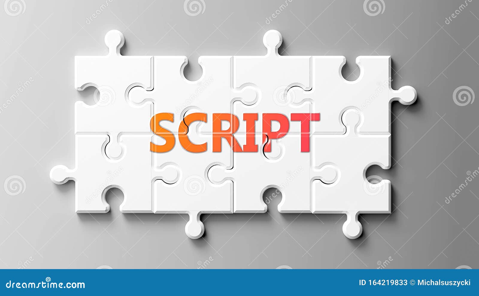 Script Complex Like a Puzzle - Pictured As Word Script on a Puzzle ...