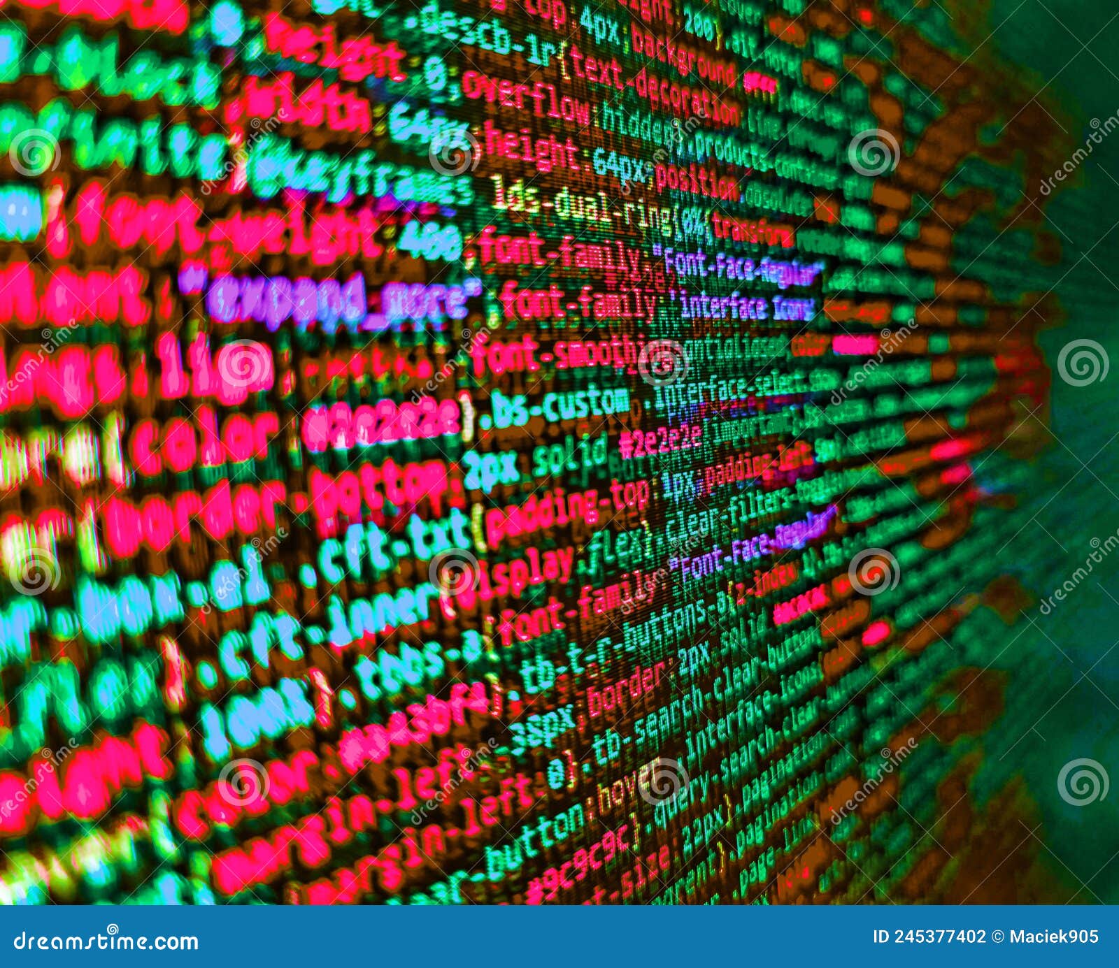 Script On Computer With Source Code Programmer Working On Computer Screen Closeup Of Java