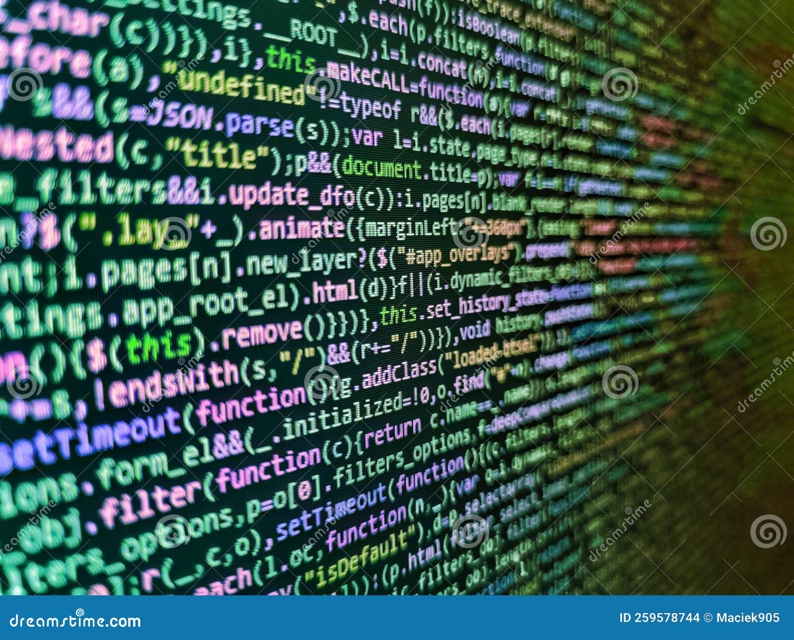 Script On Computer With Source Code Programming Code Abstract Screen