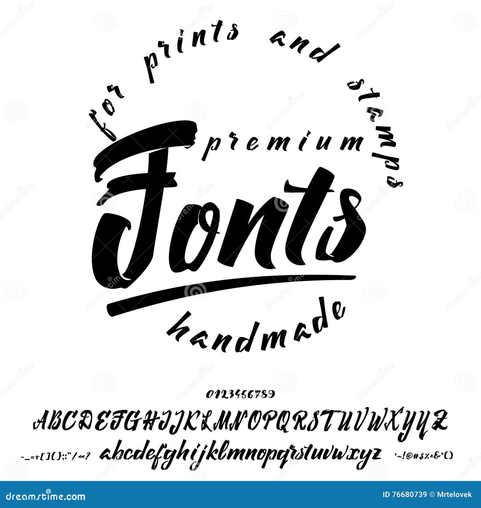 The Script - Handwriting Brush. It Can Be Used To Create Badges, Logos ...