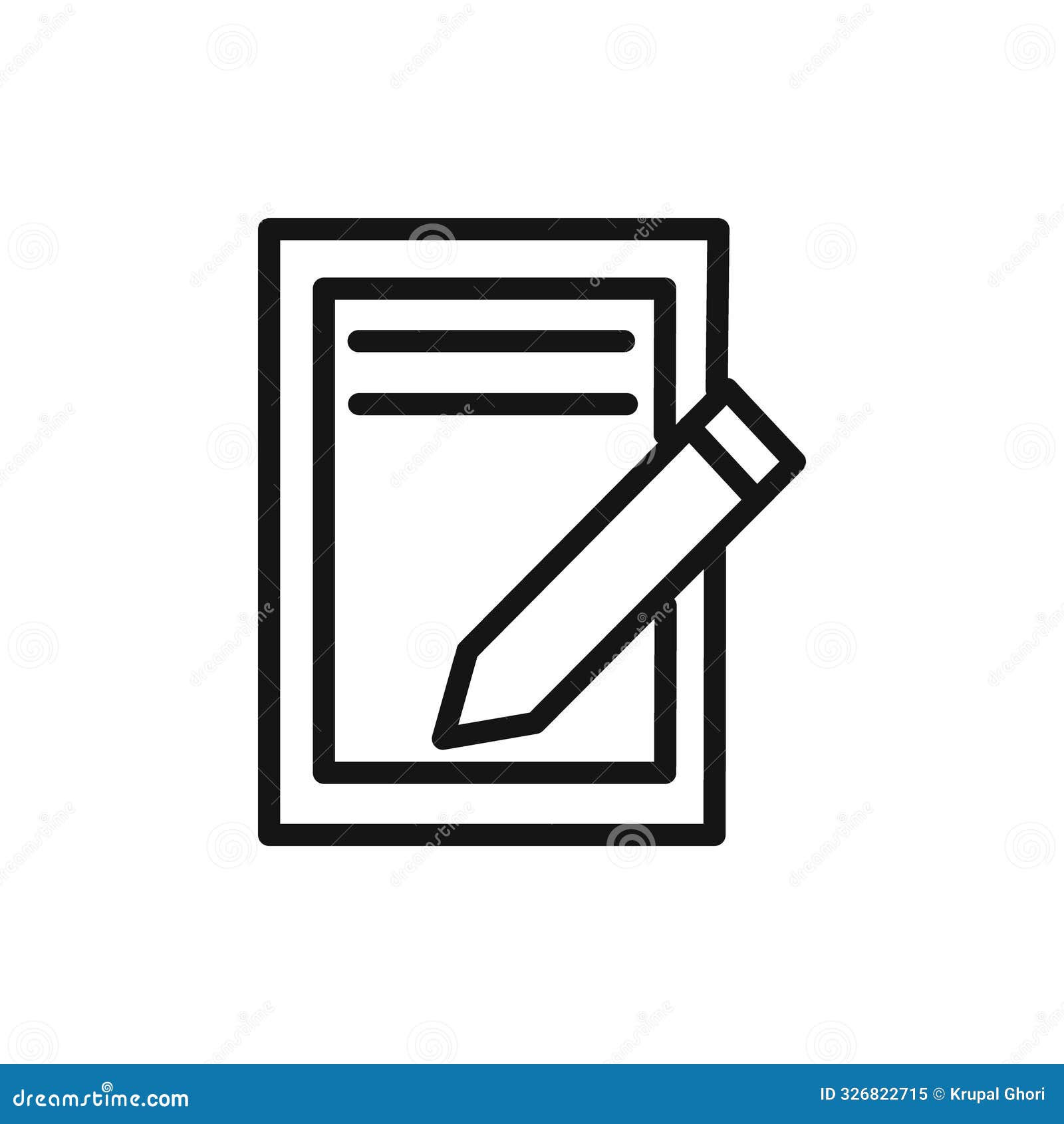 Script Icon Linear Vector Graphics Sign Stock Vector - Illustration of ...