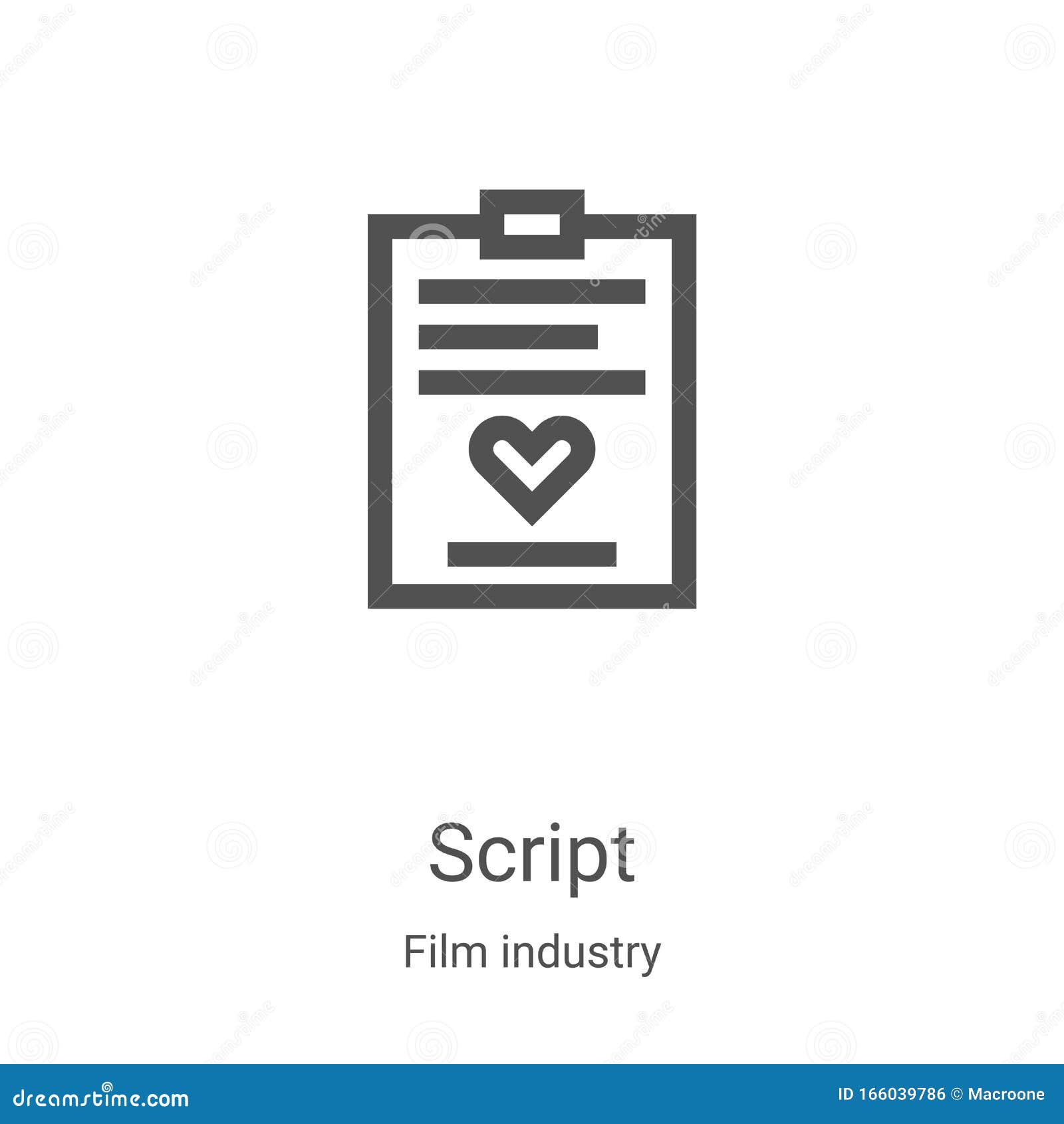 Script Icon Vector From Film Industry Collection Thin Line Script