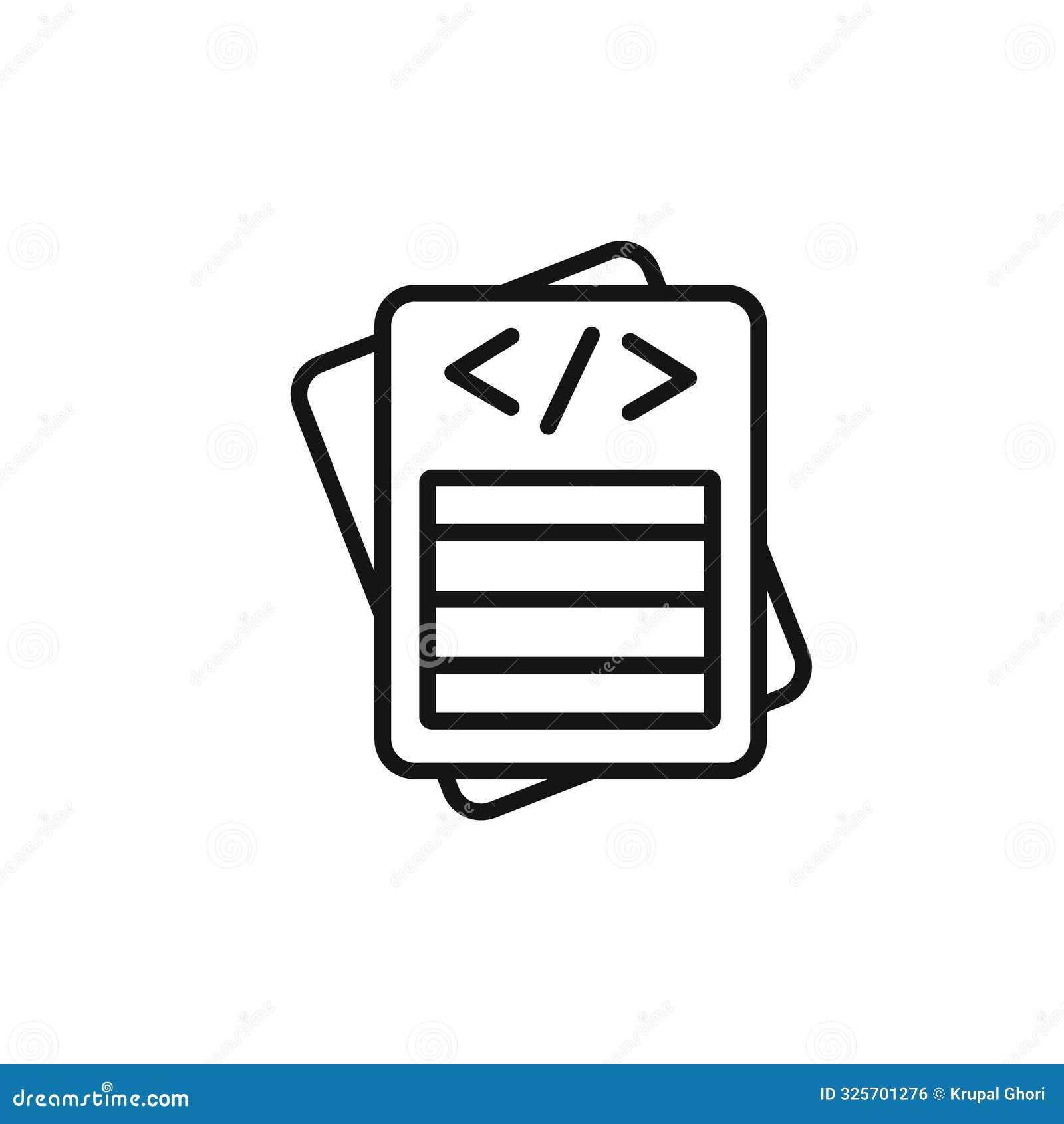 Script Icon Vector Set Collection for Web Stock Vector - Illustration ...