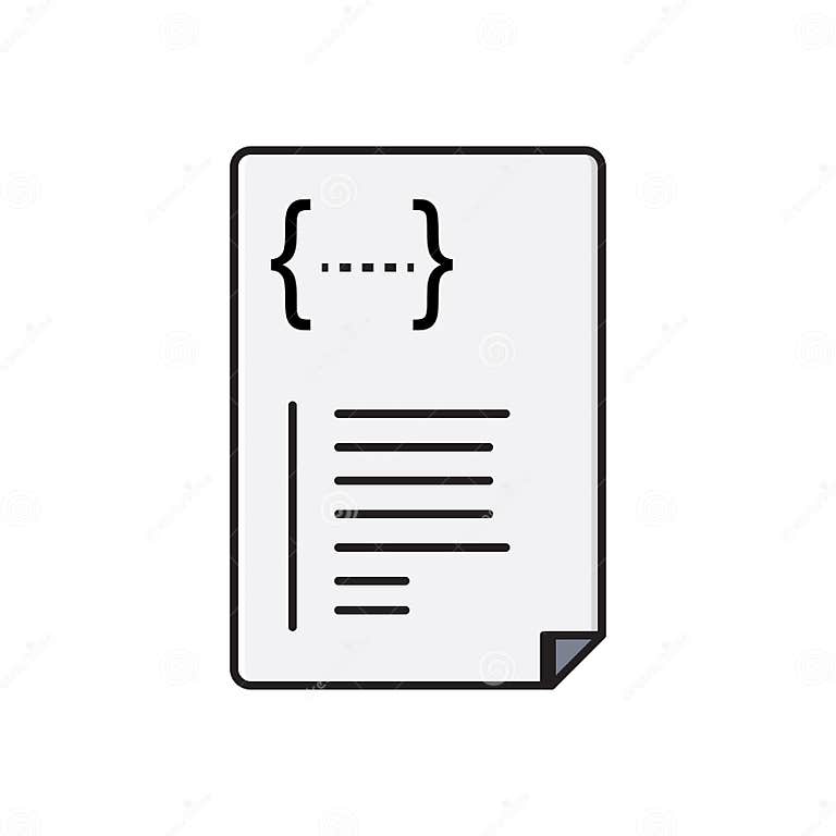 Script Vector Flat Color Icon Stock Vector - Illustration of blue ...