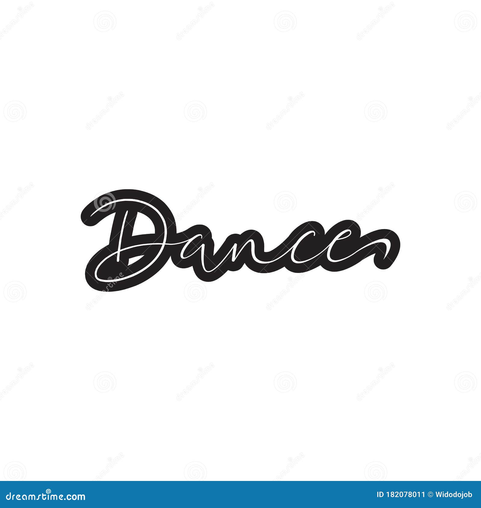 Dance Cursive Calligraphy Painting Stock Photography | CartoonDealer ...