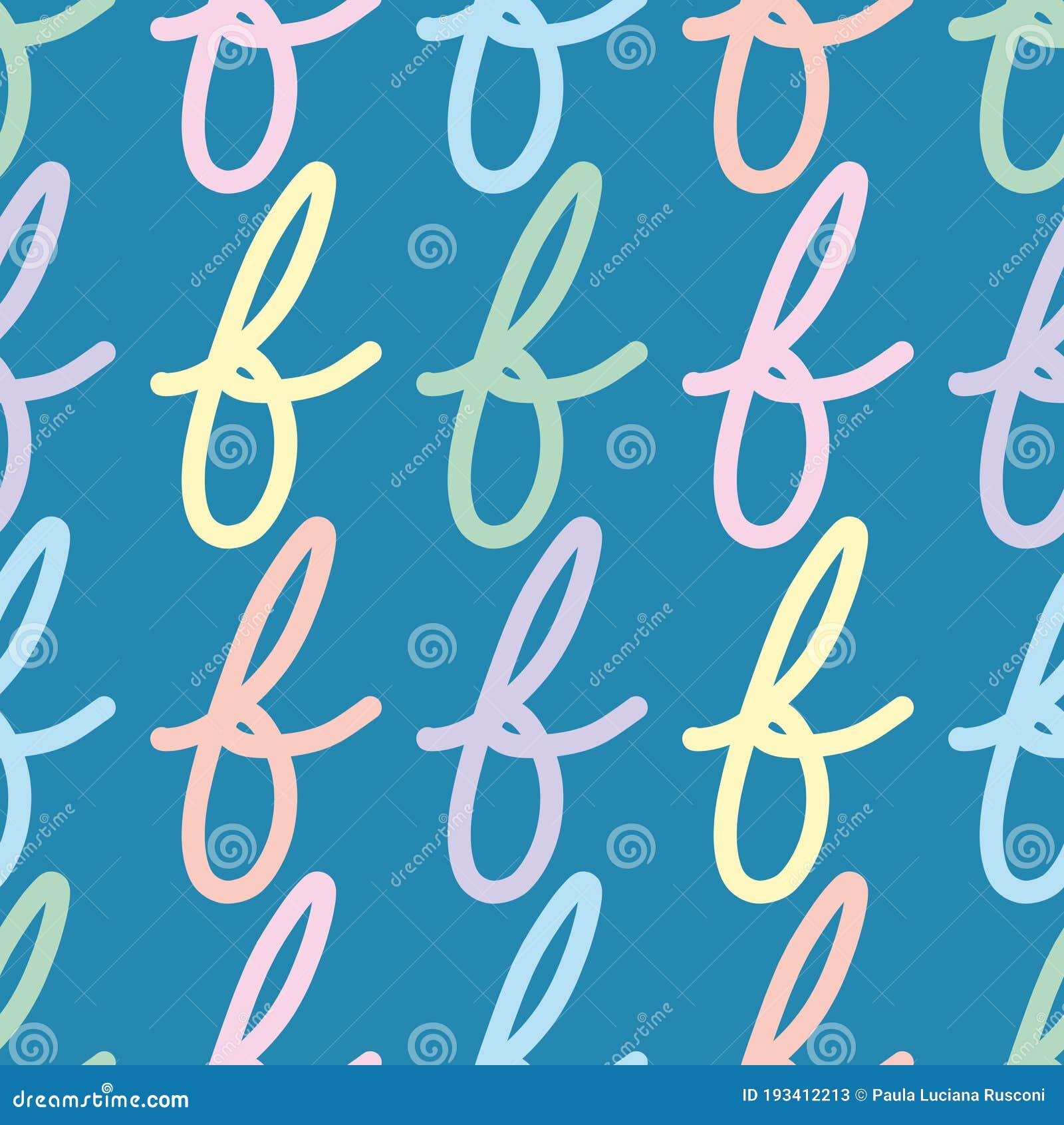 Script Letter F Seamless Illustration Background Stock Vector ...