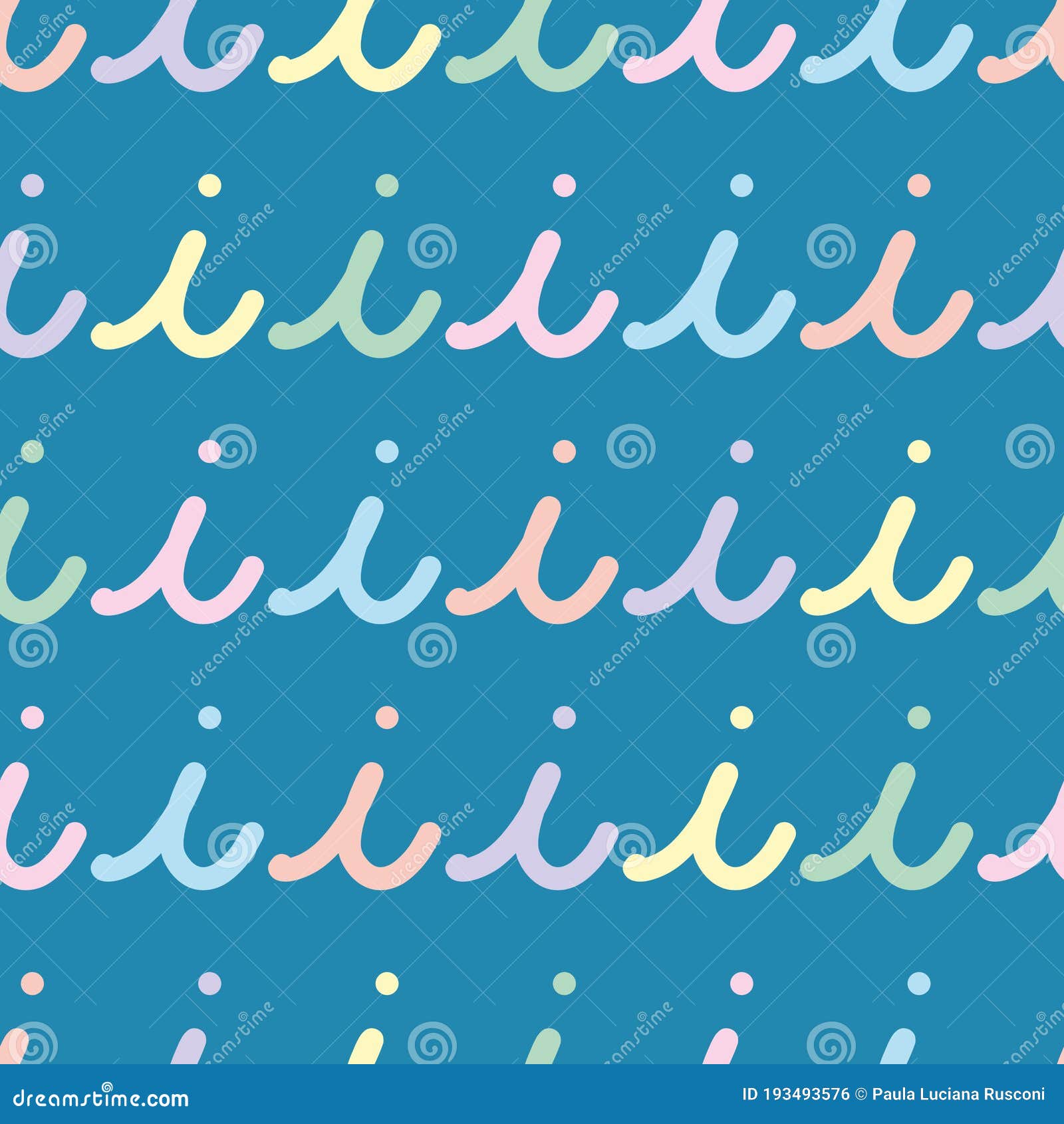 Script Letter I Wallpaper Pattern Background Stock Vector ...
