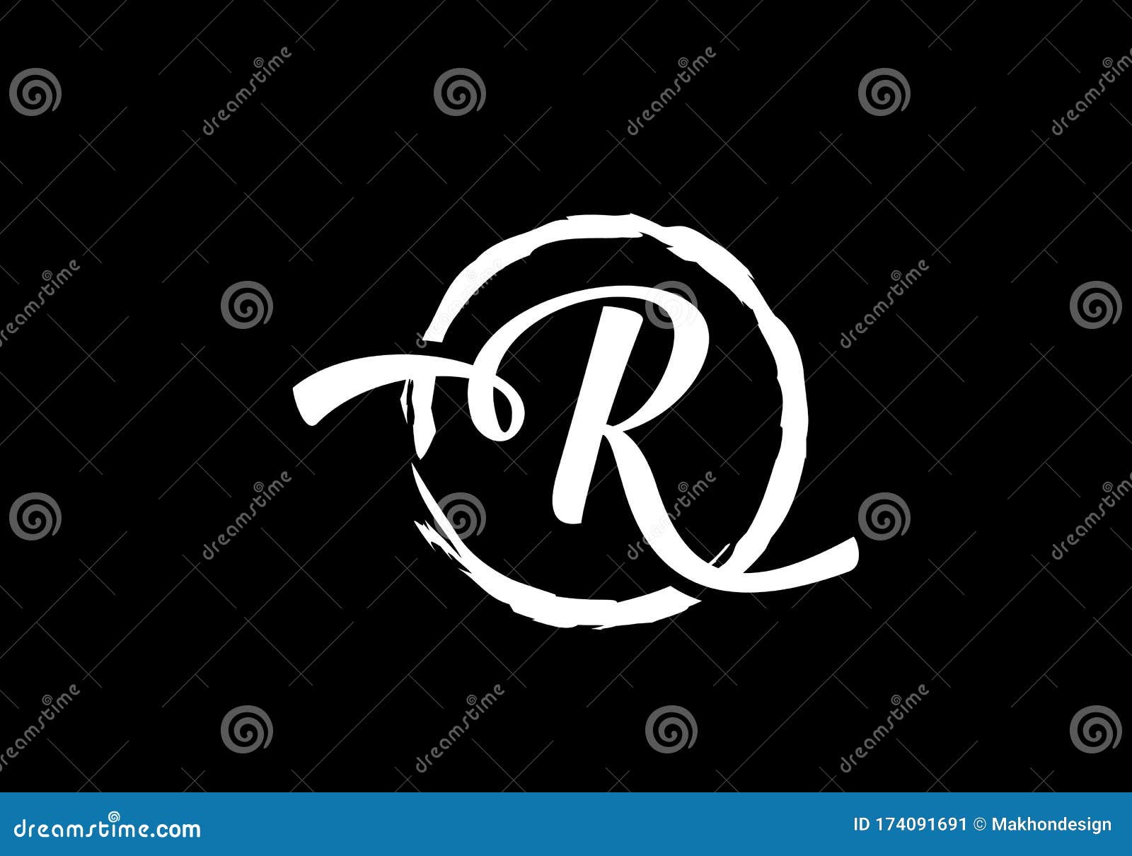 Letter R Script Designs