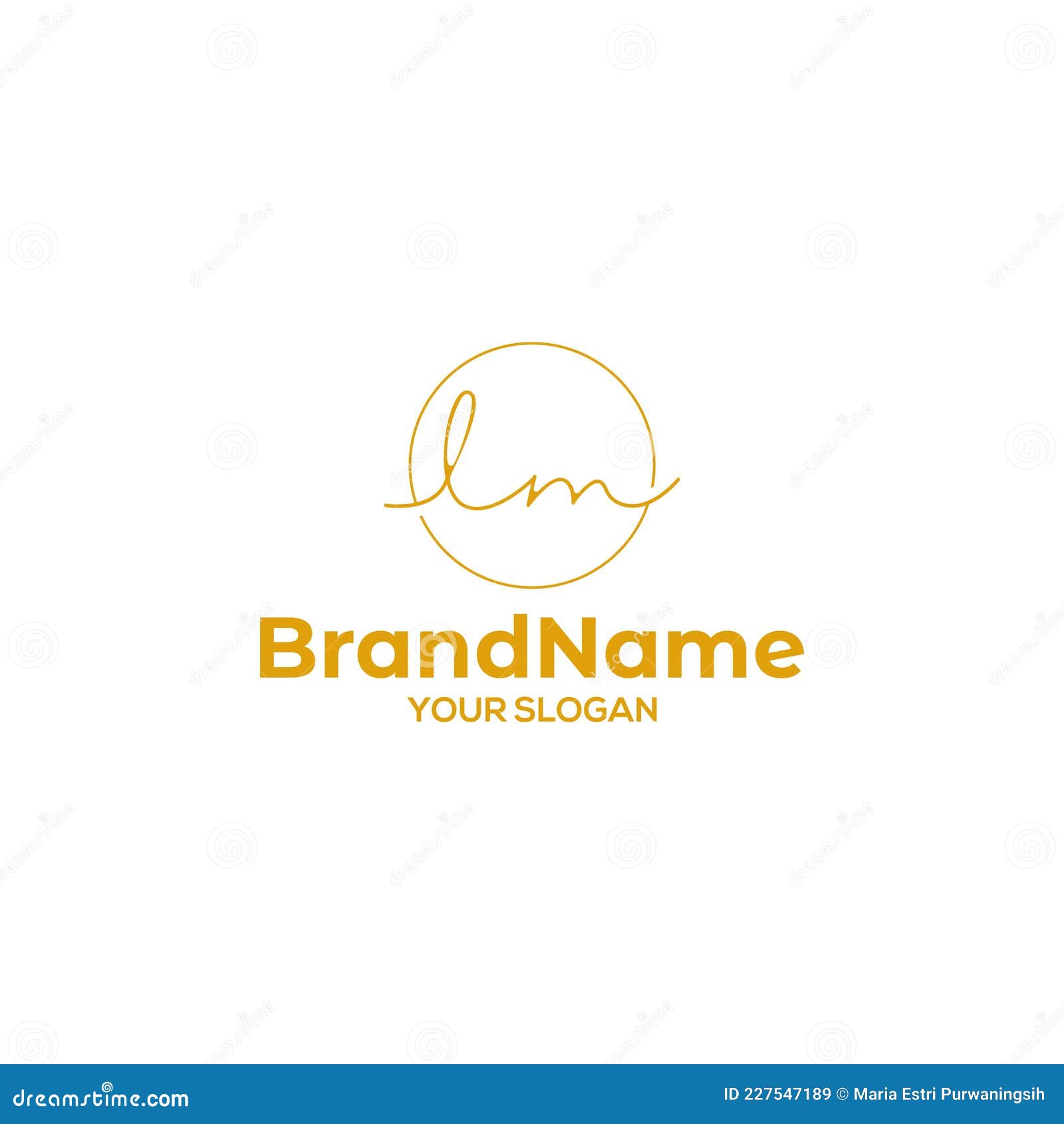 Script LM in Circle Logo Design Vector Stock Vector - Illustration of ...