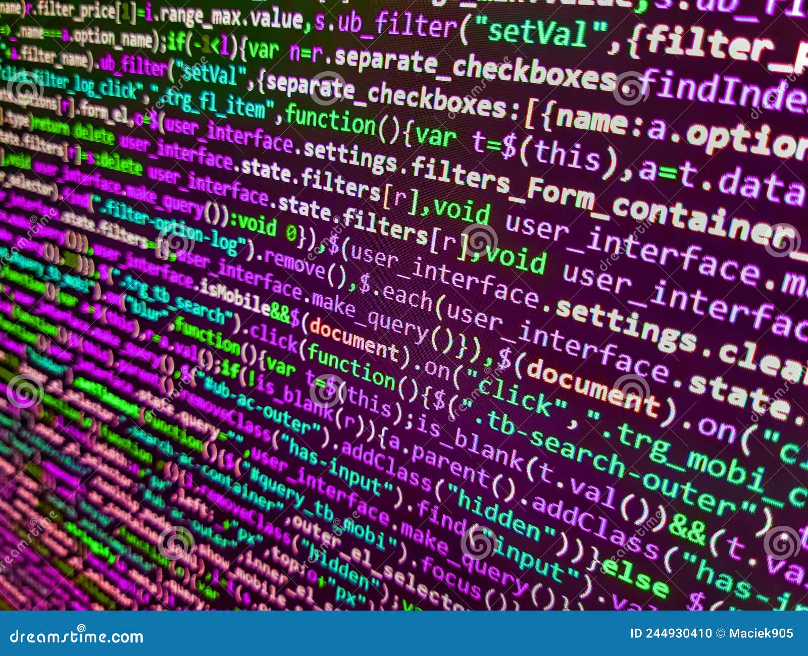 Script Procedure Creating. Python Programming Developer Code. Programmer Typing New Lines of ...