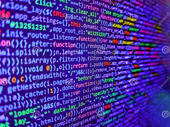 Script Procedure Creating. Web Developer Programmer Monitor Screen ...