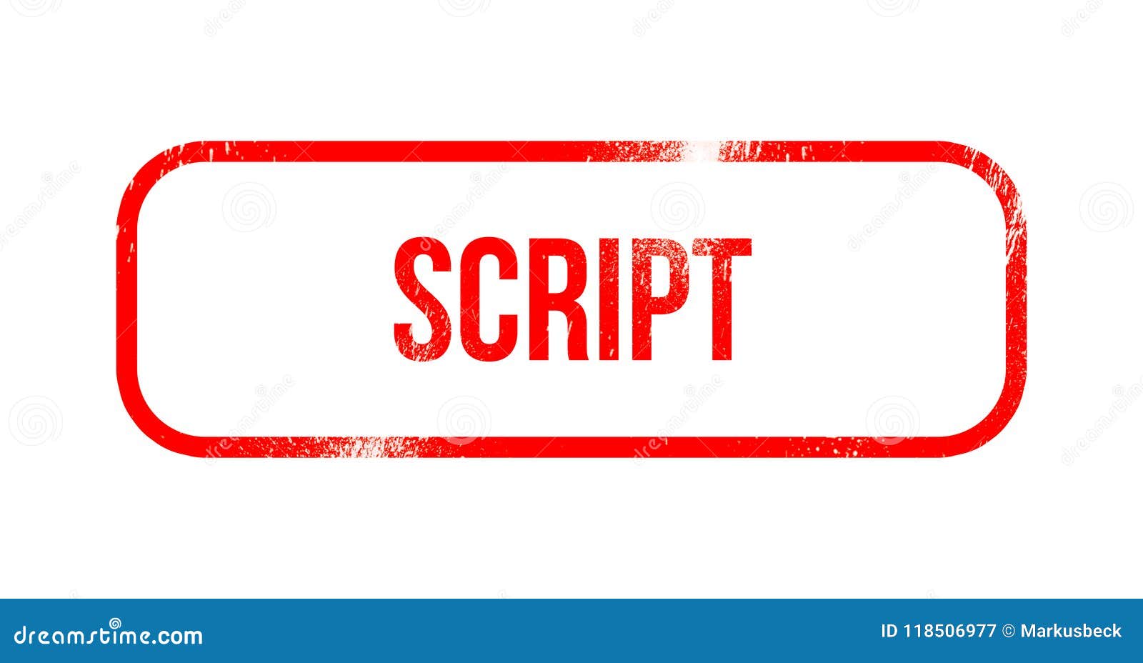 Script - Red Grunge Rubber, Stamp Stock Illustration - Illustration of ...