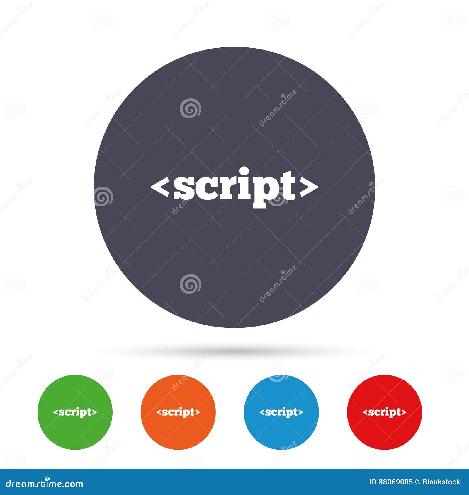 Script Sign Icon Javascript Code Symbol Stock Vector Illustration Of