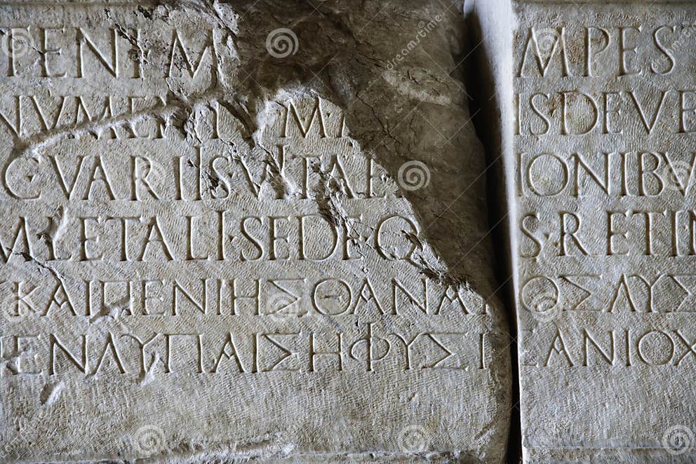 Script in Stone, Rome, Italy. Editorial Image - Image of capitolini ...