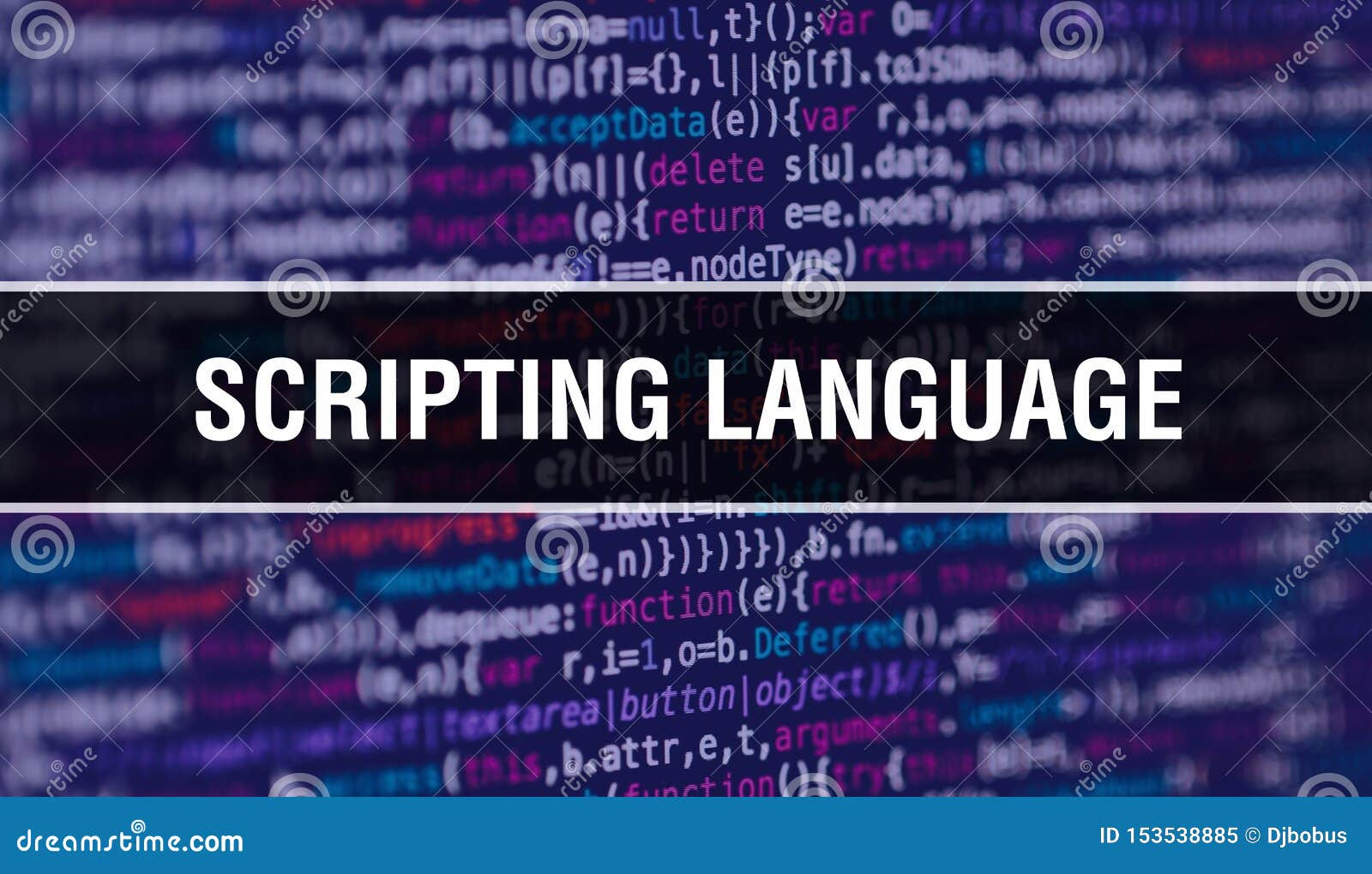 Scripting Language With Abstract Technology Binary Code Backgrounddigital Binary Data And