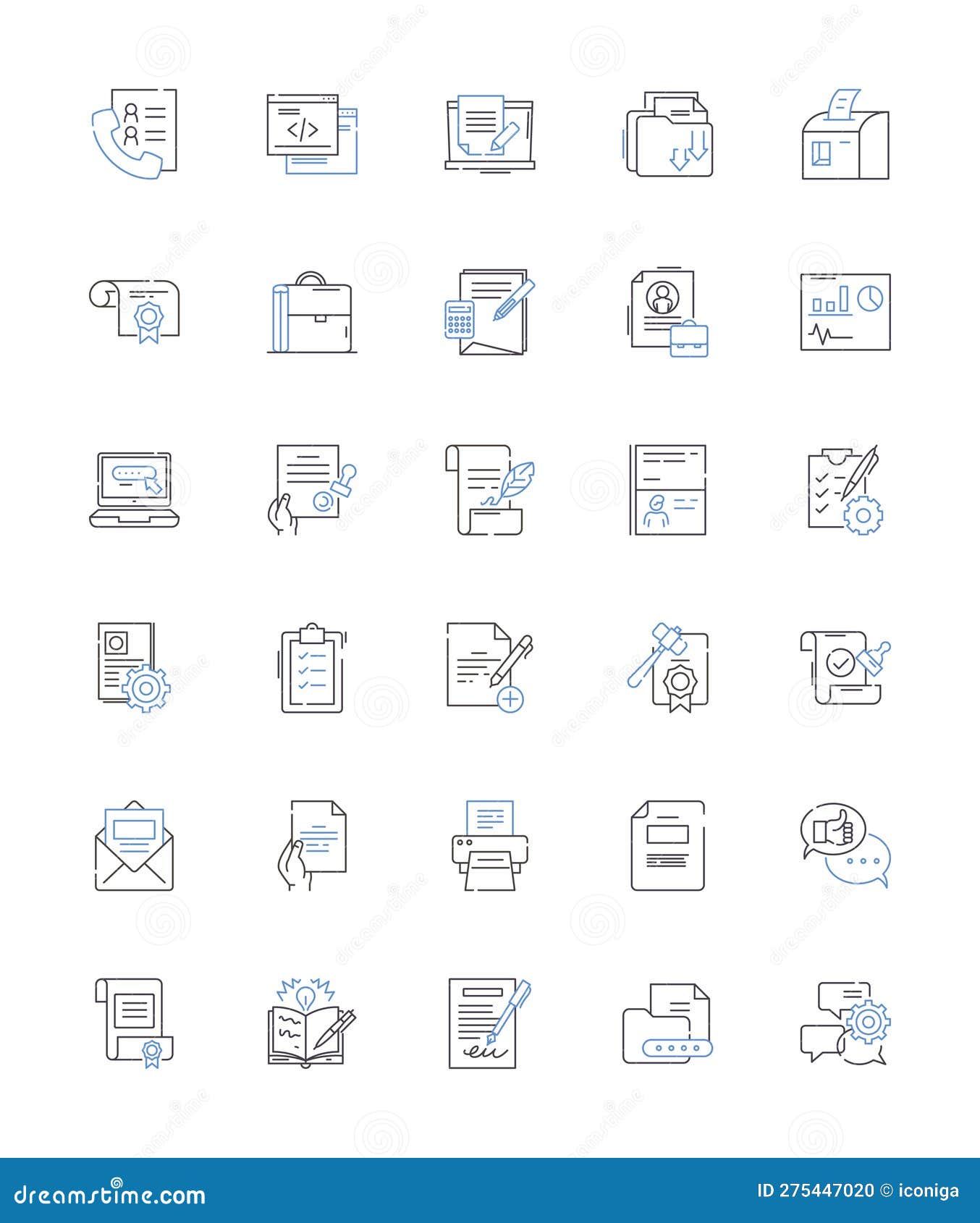 Scripting Line Icons Collection Automation Command Debugging Efficiency Execution Function