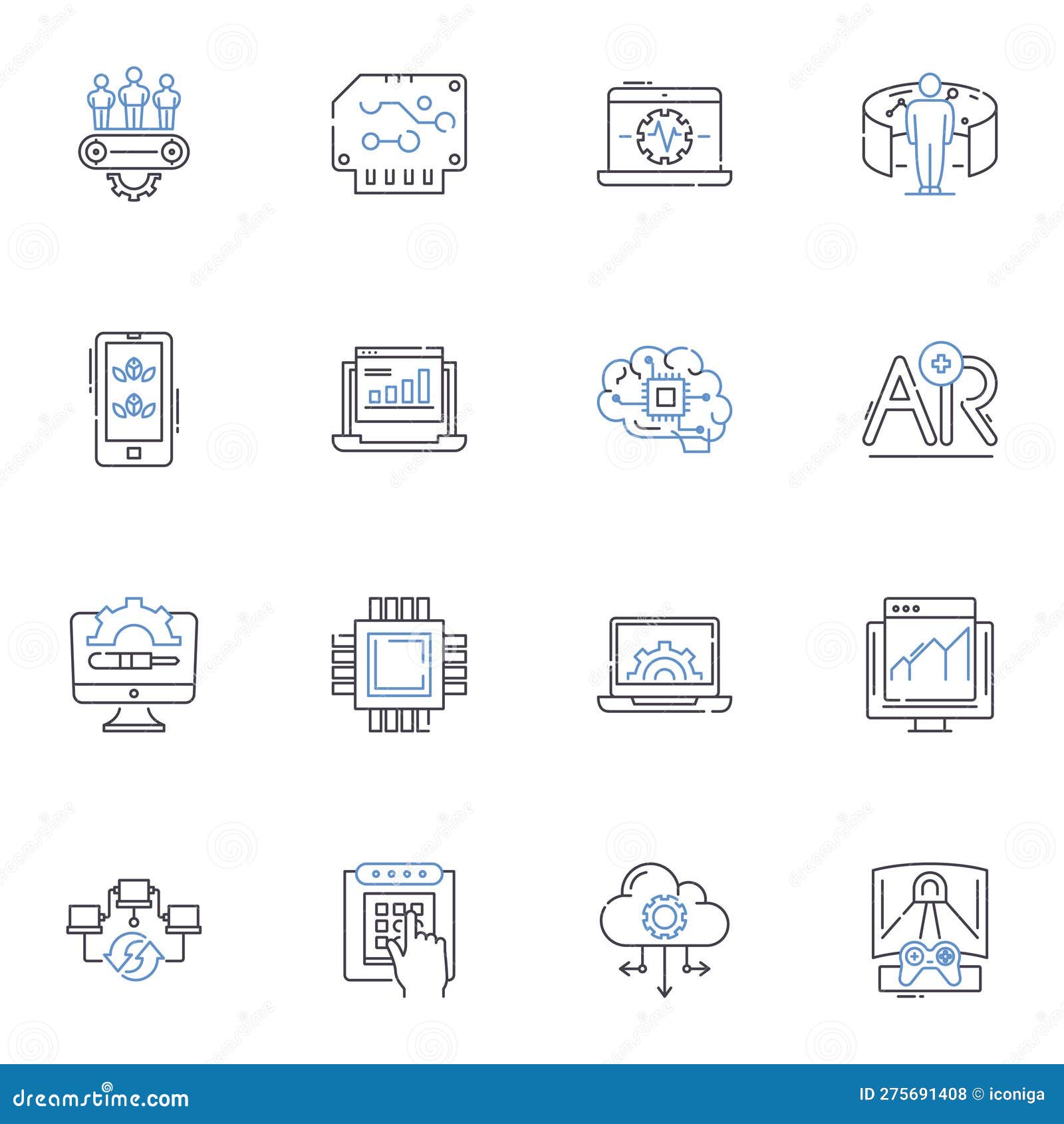 Scripting Program Line Icons Collection Code Syntax Script Language Debugger Variable