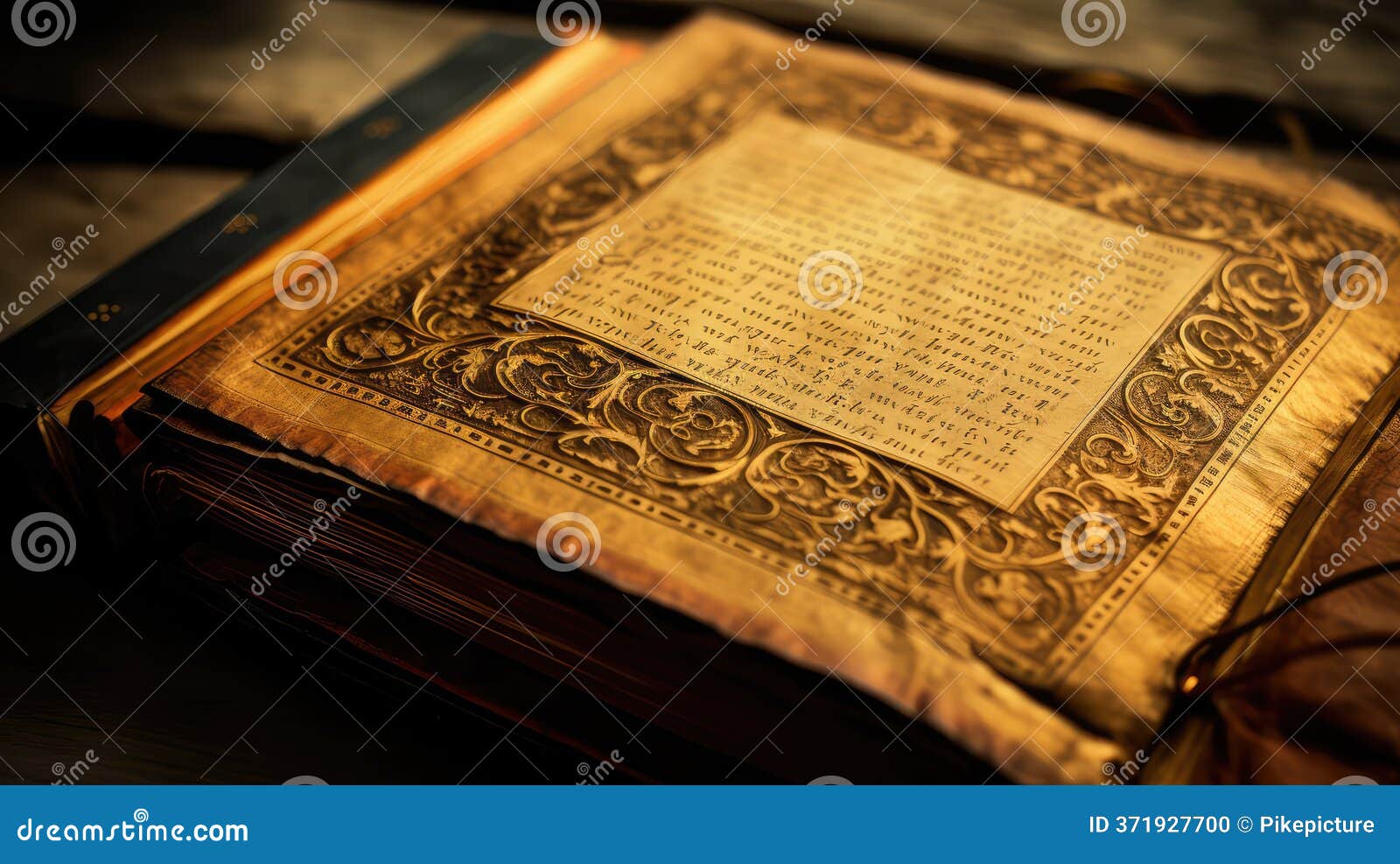 Book Of Ezekiel. Open Bible With The Name Of The Book Of The Bible ...