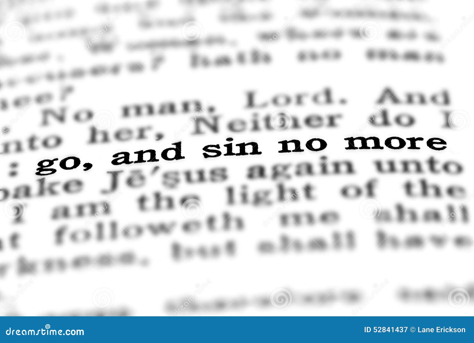 Scripture Go and Sin No More Stock Image - Image of eternal, chapter ...