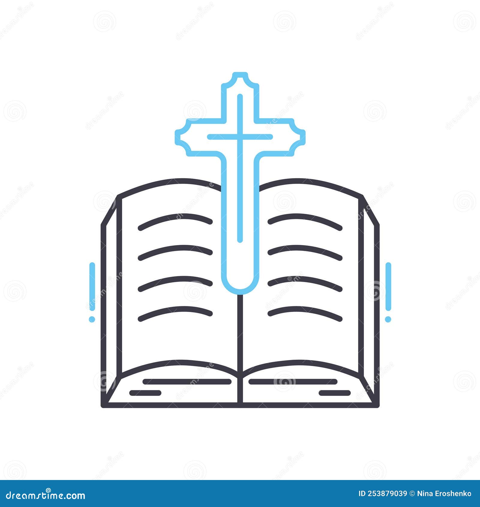 Scripture Line Icon, Outline Symbol, Vector Illustration, Concept Sign ...