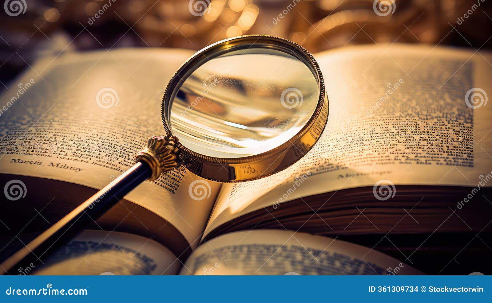 Scripture Magnifying Glass Bible Stock Illustration - Illustration of ...