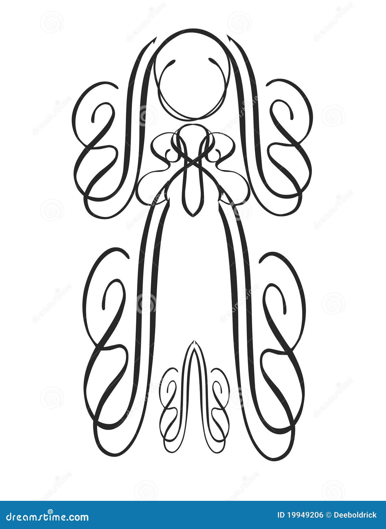 Scroll Angel stock vector. Illustration of engraving - 19949206