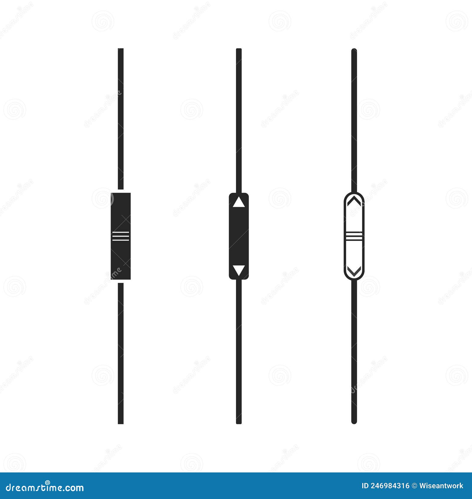 Scroll Bar. Slider For Down, Ui And Web. Set Of Scroll Bars Isolated On White Background ...