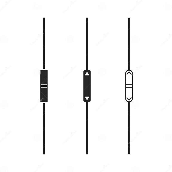 Scroll Bar. Slider for Down, Ui and Web. Set of Scroll Bars Isolated on White Background ...