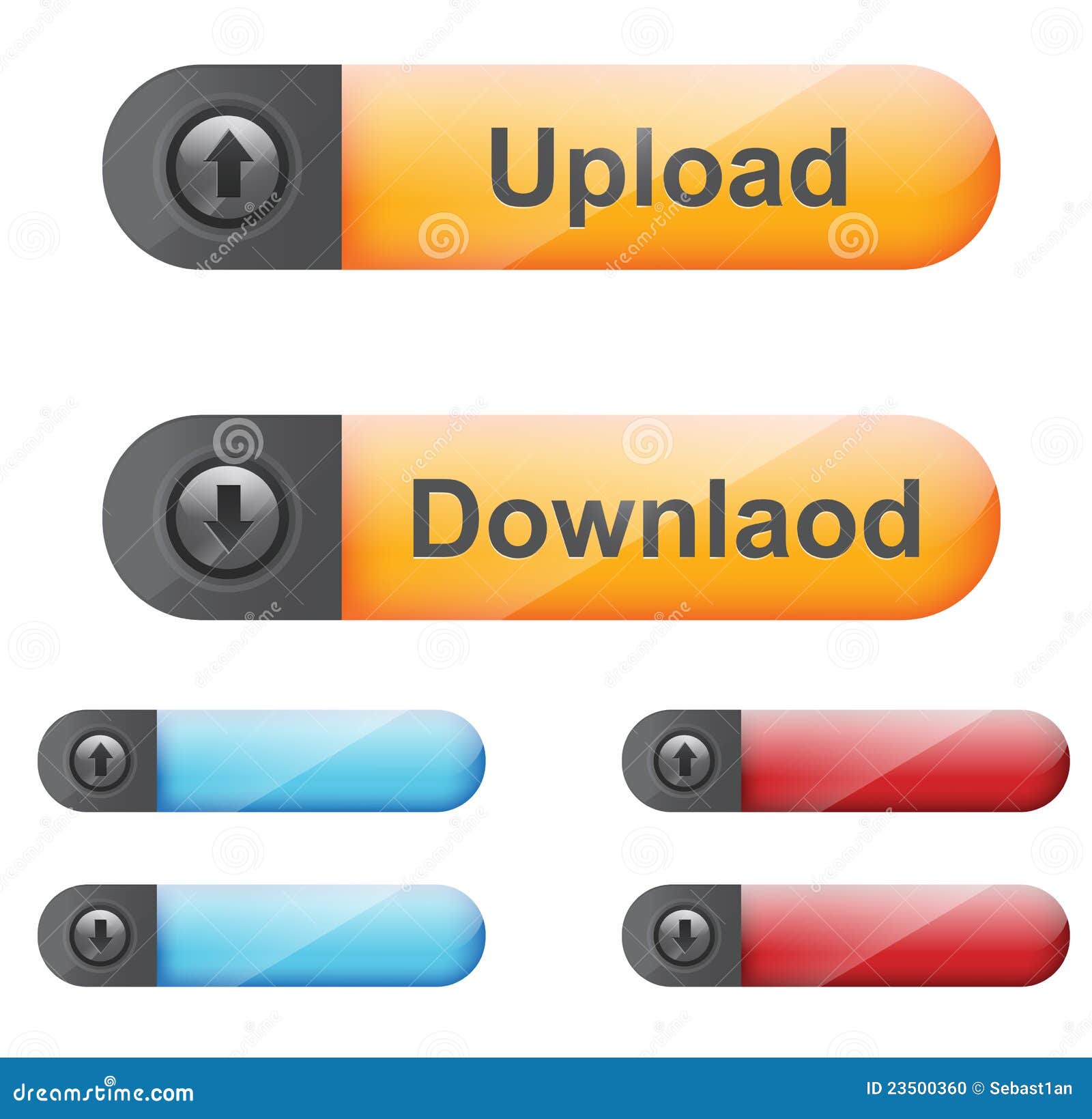 Scroll bars stock vector. Illustration of modern, online - 23500360