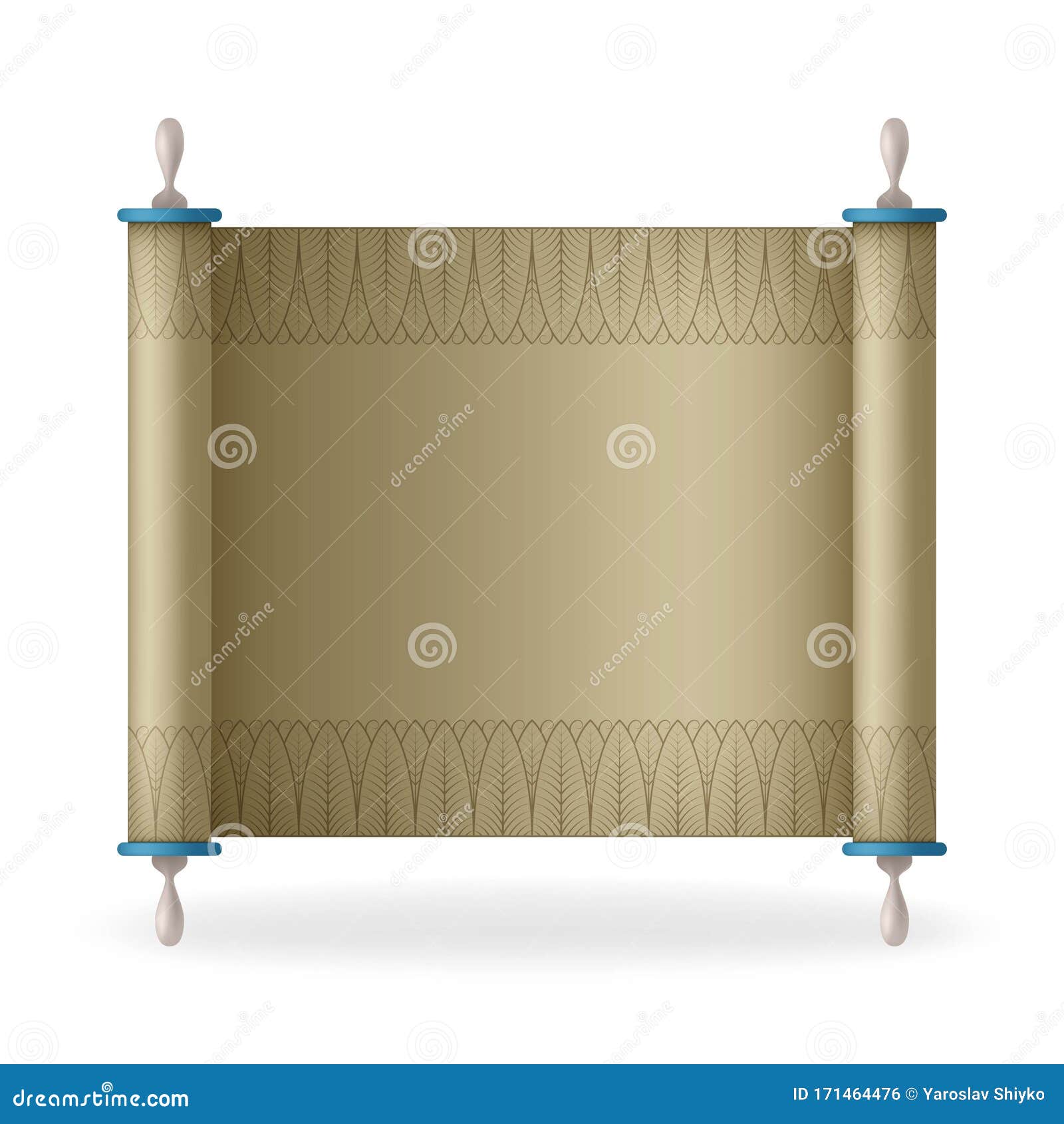 Scroll with Beautiful Ornament and Text Place Stock Vector ...