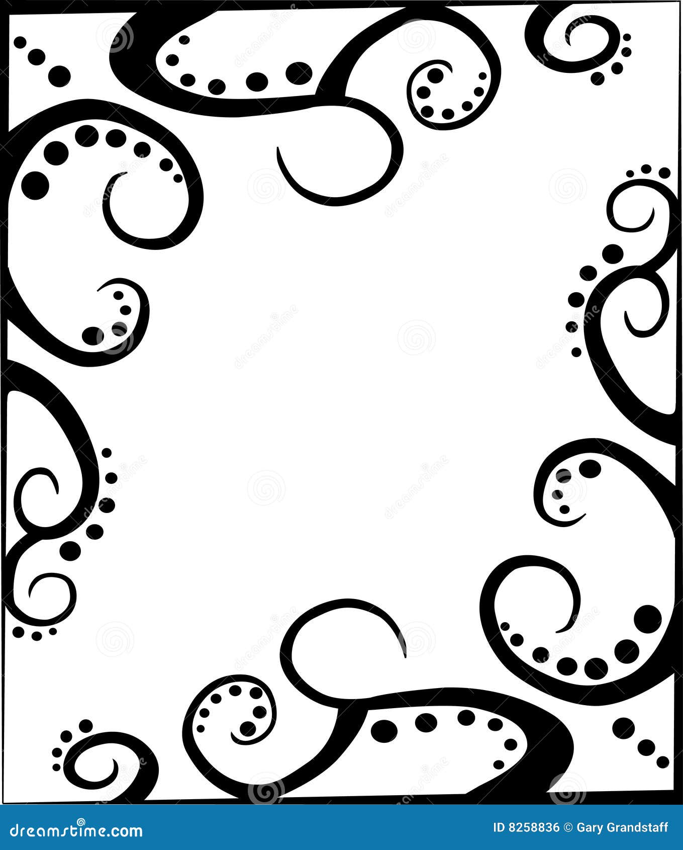Scroll border stock illustration. Illustration of frame - 8258836