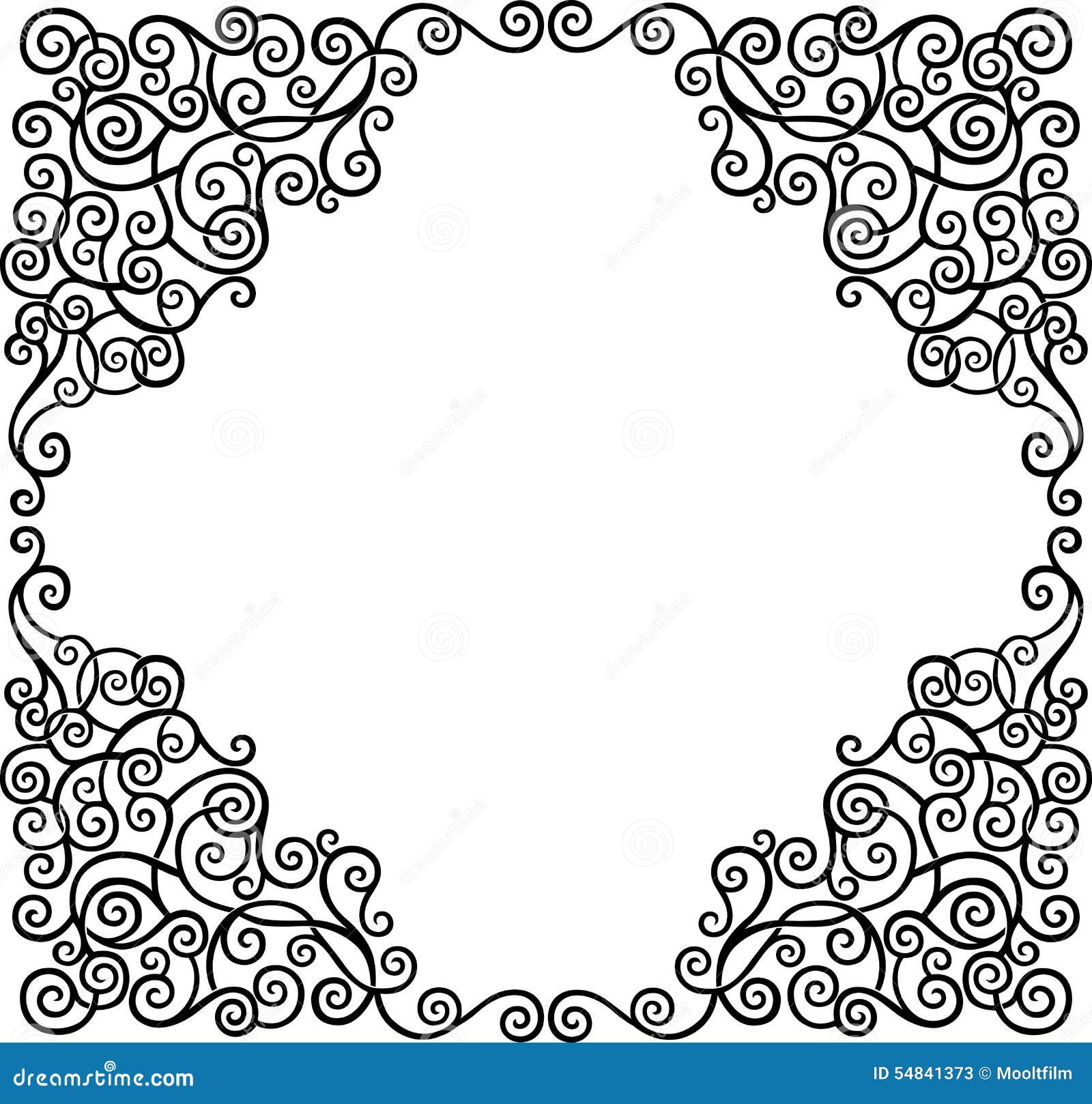 Scroll border stock vector. Illustration of clipart, floral - 54841373