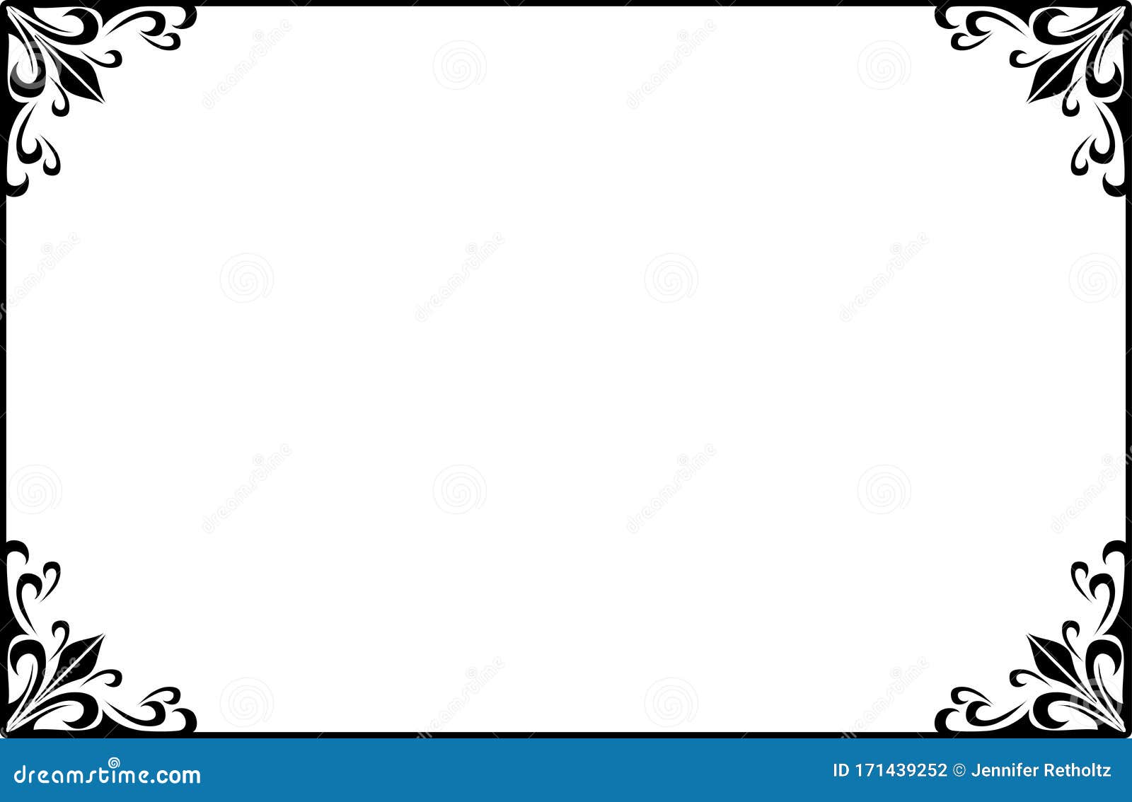 Simple Black Scroll Border