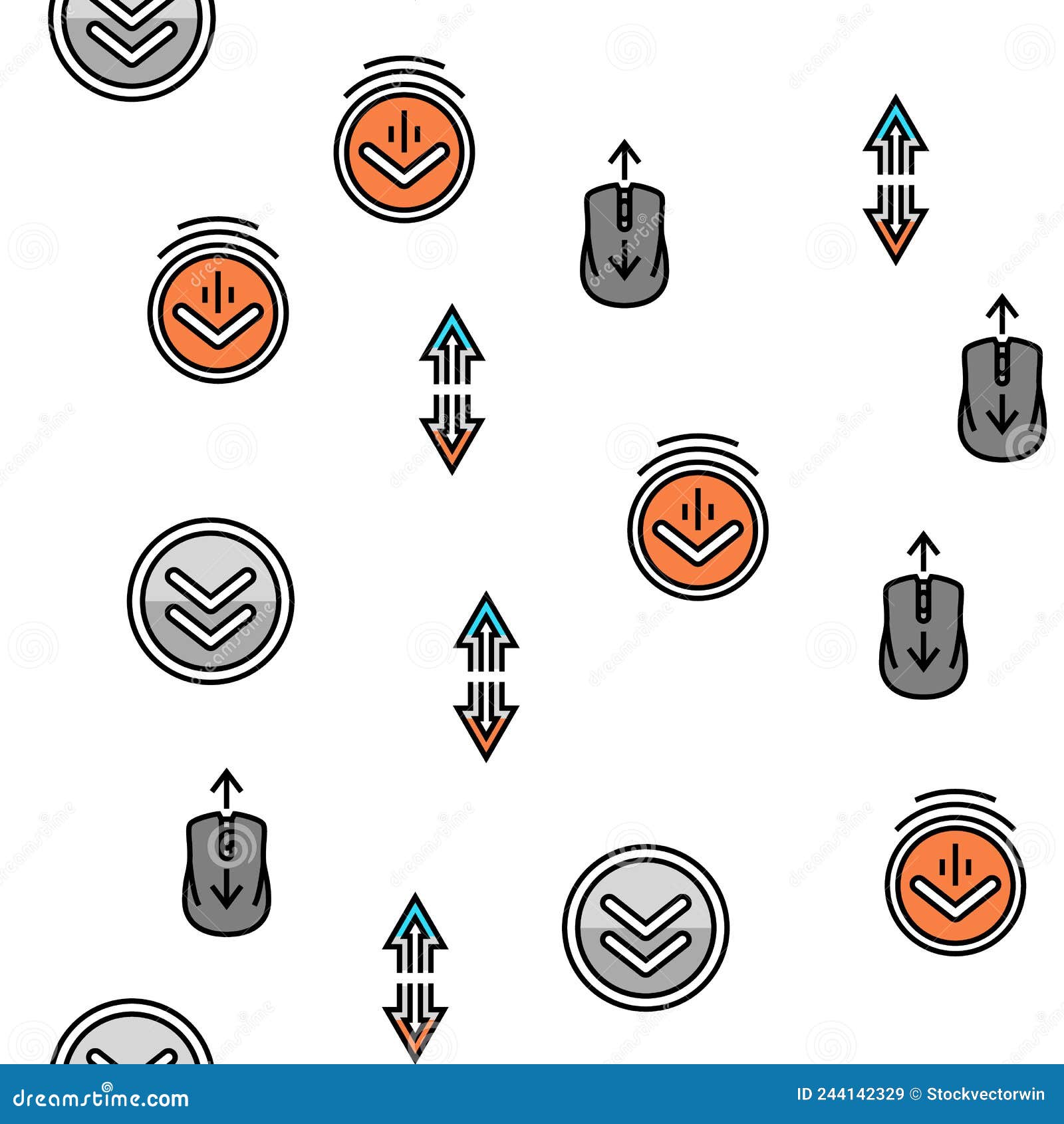 Scroll Computer Mouse Cursor Vector Seamless Pattern Stock Vector ... Scroll Computer Mouse Cursor Vector Seamless Pattern Stock Vector ...