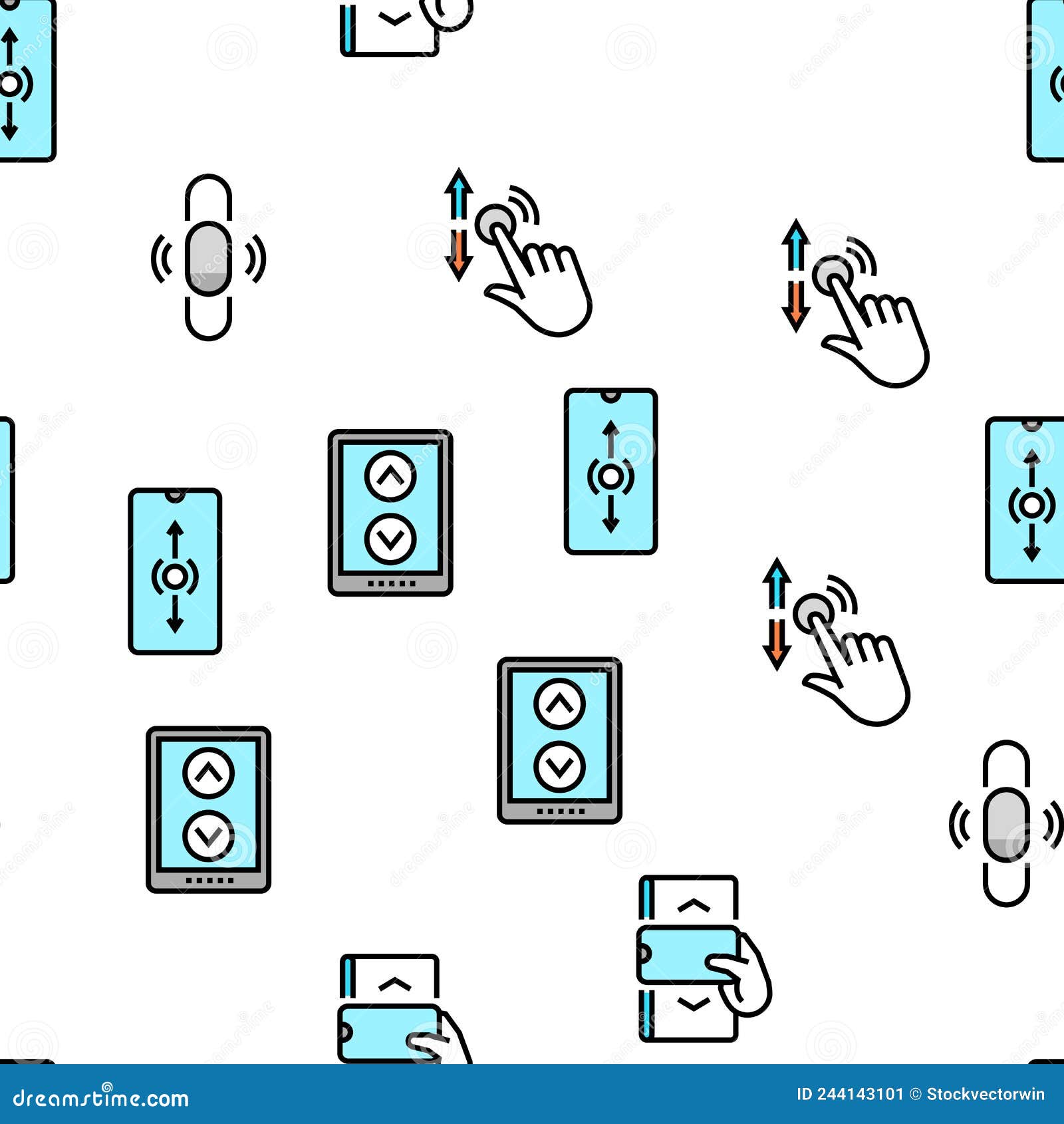 Scroll Computer Mouse Cursor Vector Seamless Pattern Stock Vector ... Scroll Computer Mouse Cursor Vector Seamless Pattern Stock Vector ...