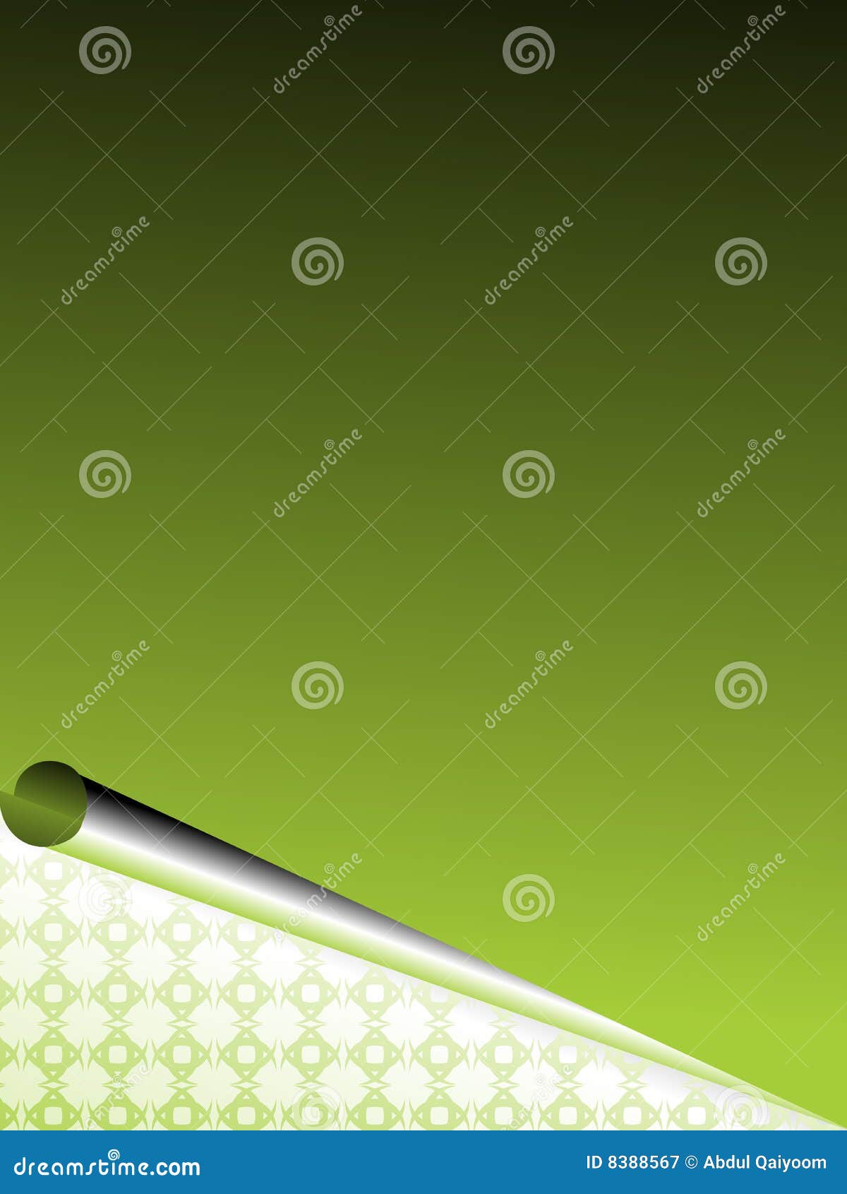 Scroll Corner Advertisement Banner in Green Stock Illustration ...