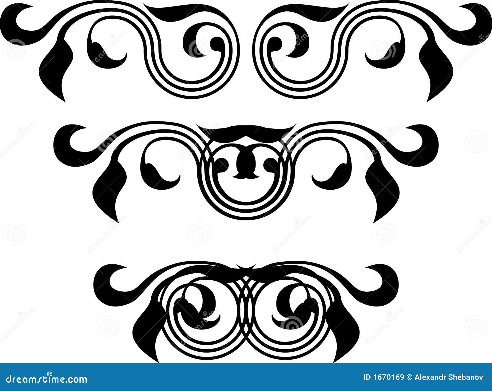 Scroll design stock vector. Illustration of gothic, filigree - 1670169